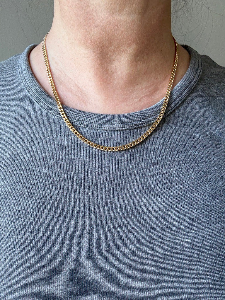 25 gram 18k Gold Chubby Curb Link Chain Necklace - Swedish Vintage - 1 ...