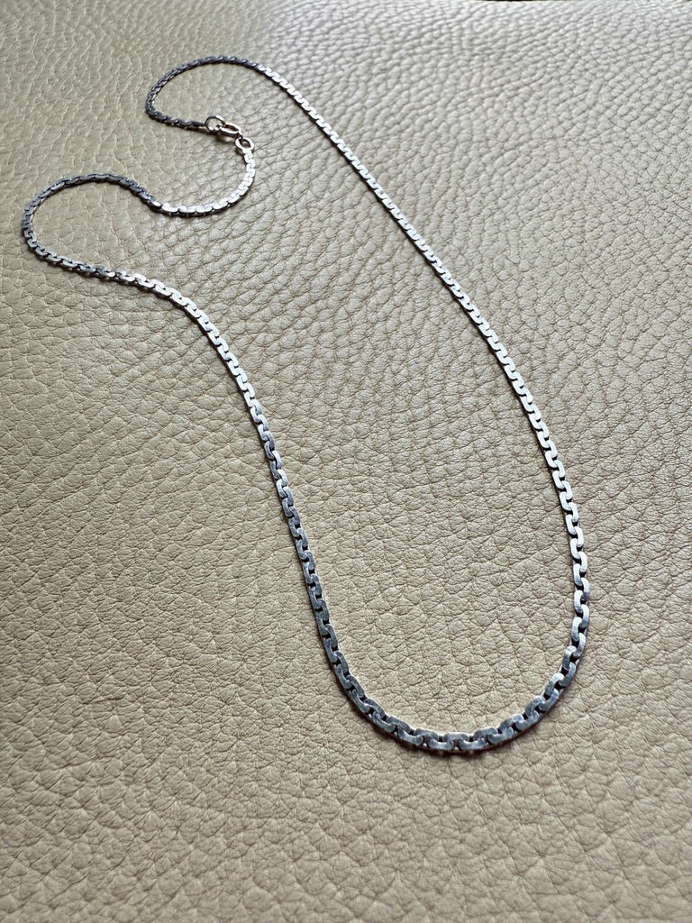 Exquisite! Vintage 18k White Gold Virola Chain Necklace - 19.3 inch le ...
