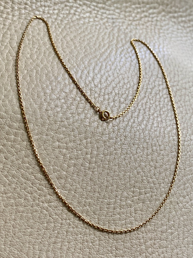 18k gold Swedish Vintage Biker link chain necklace - 18 inch length ...
