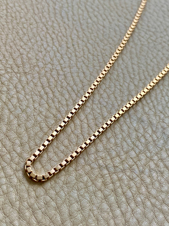 Chunky Box Link Necklace in 18k Gold - 17.25 inch length – penelopepenelope