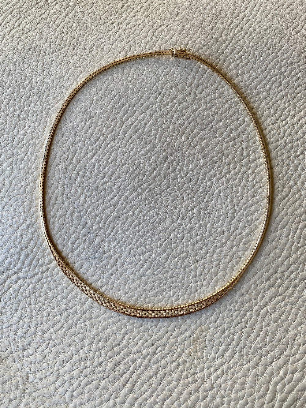 Distinctive Rare 14k gold Geneva link variation choker necklace - Denm ...
