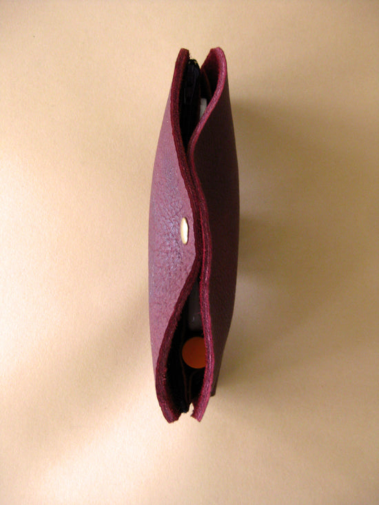 Pinch wallet - Port burgundy leather – penelopepenelope